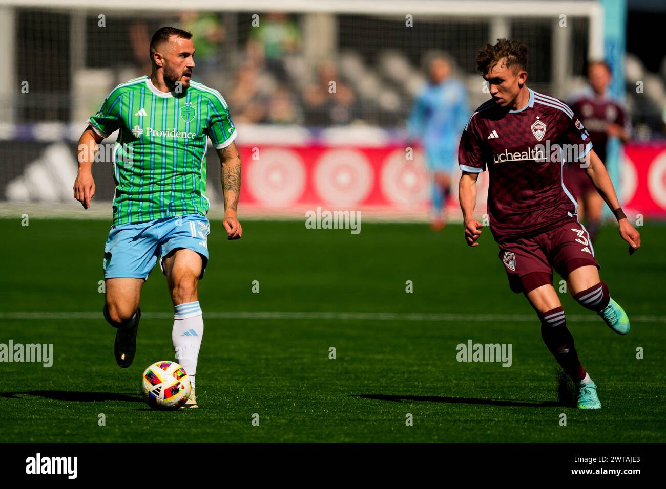 Seattle Sounders forward Jordan Morris looks for an opening against ...