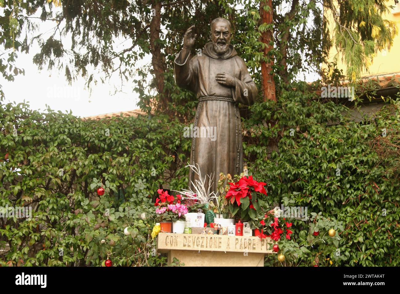 Statue of Saint Pio of Pietrelcina (Padre Pio) in Matera, Italy Stock ...