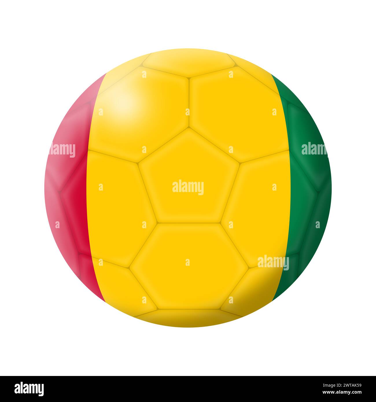 Guinea soccer ball football 3d illustration Stock Photo - Alamy