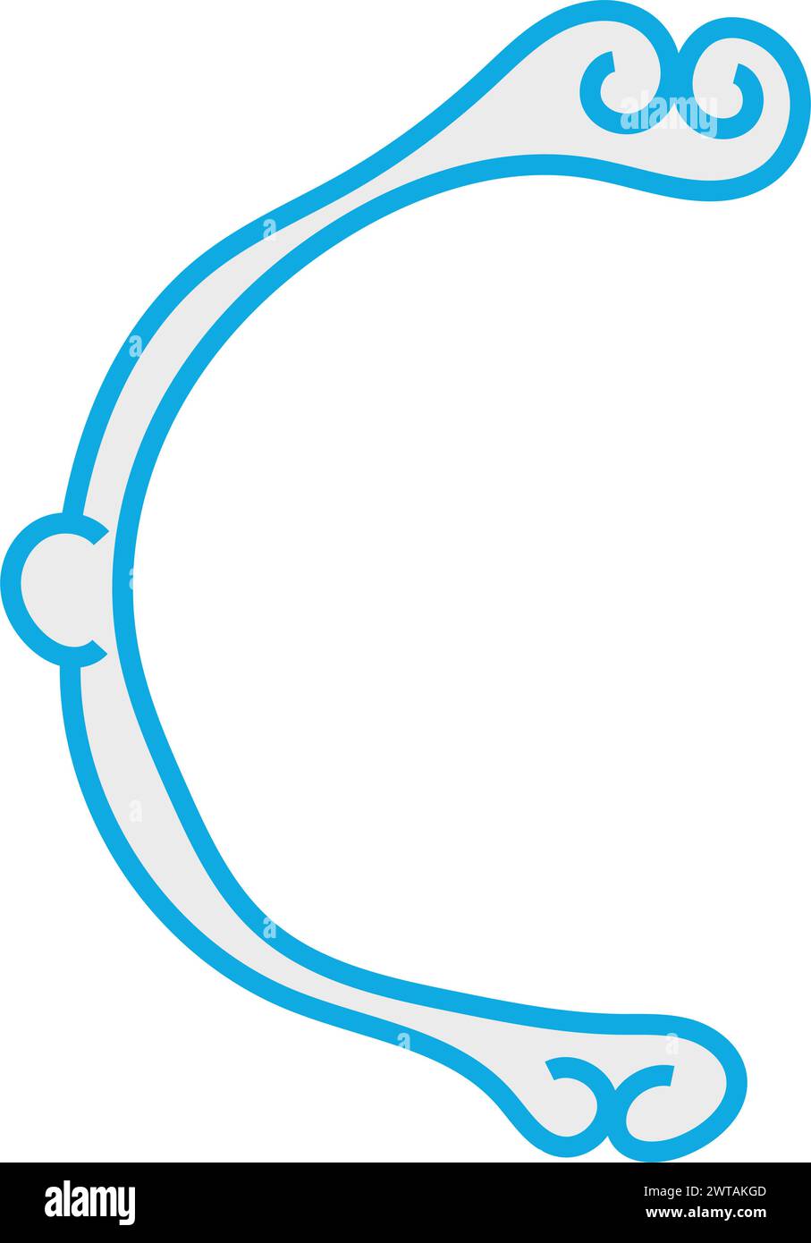 C Letter Logo. Blue Color. Cloud Style - Vector Stock Vector Image ...