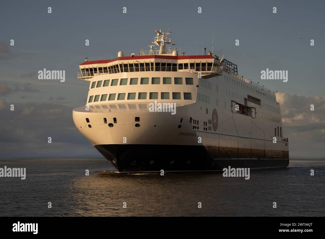Isle of Man Steam Packet Company vessel Manxman Departing Heysham Port ...