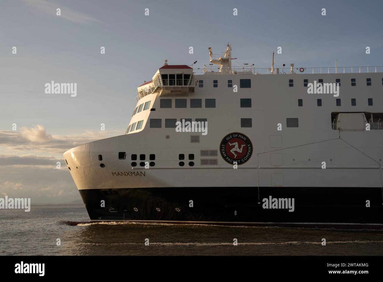 Isle of Man Steam Packet Company vessel Manxman Departing Heysham Port ...