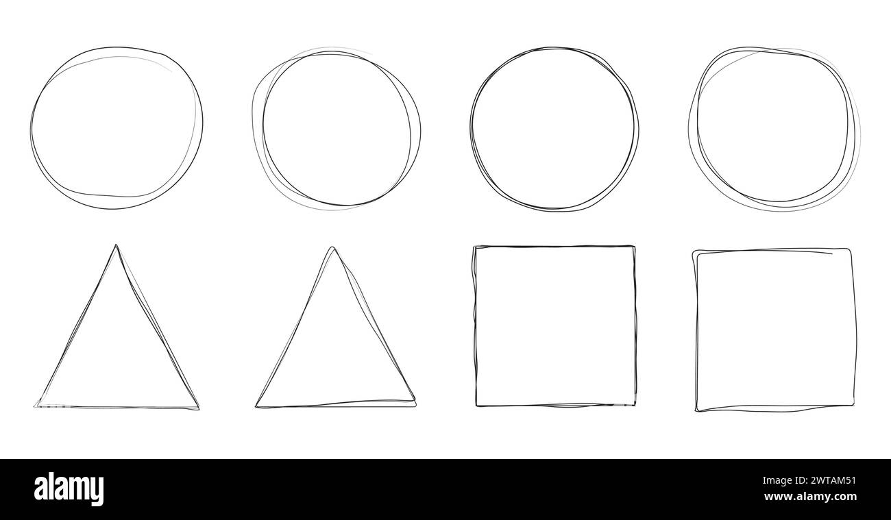 Hand drawn rectangular border Stock Vector Images - Alamy