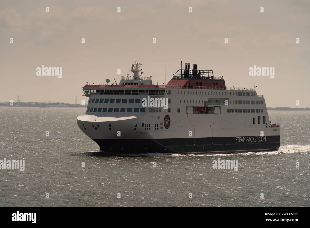 Isle of Man Steam Packet Company vessel Manxman arriving in at Heysham ...