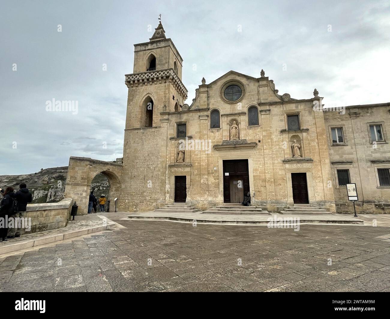 Matera, Italy. Exterior of the Church of Saints Peter and Paul (San ...