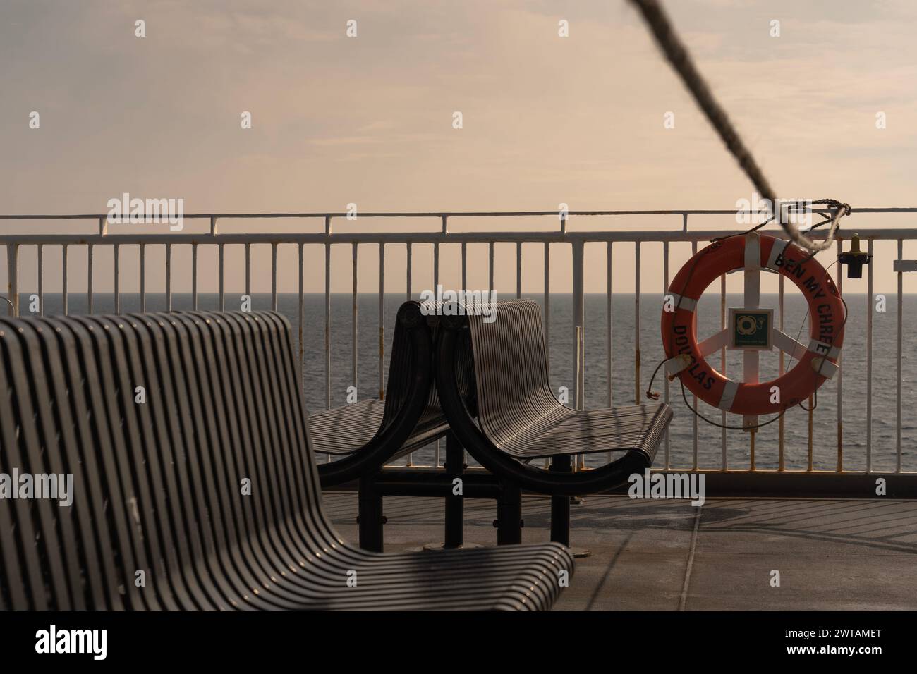 Onboard the Isle of Man Steam Packet Company vessel Ben-My-Chree on the ...