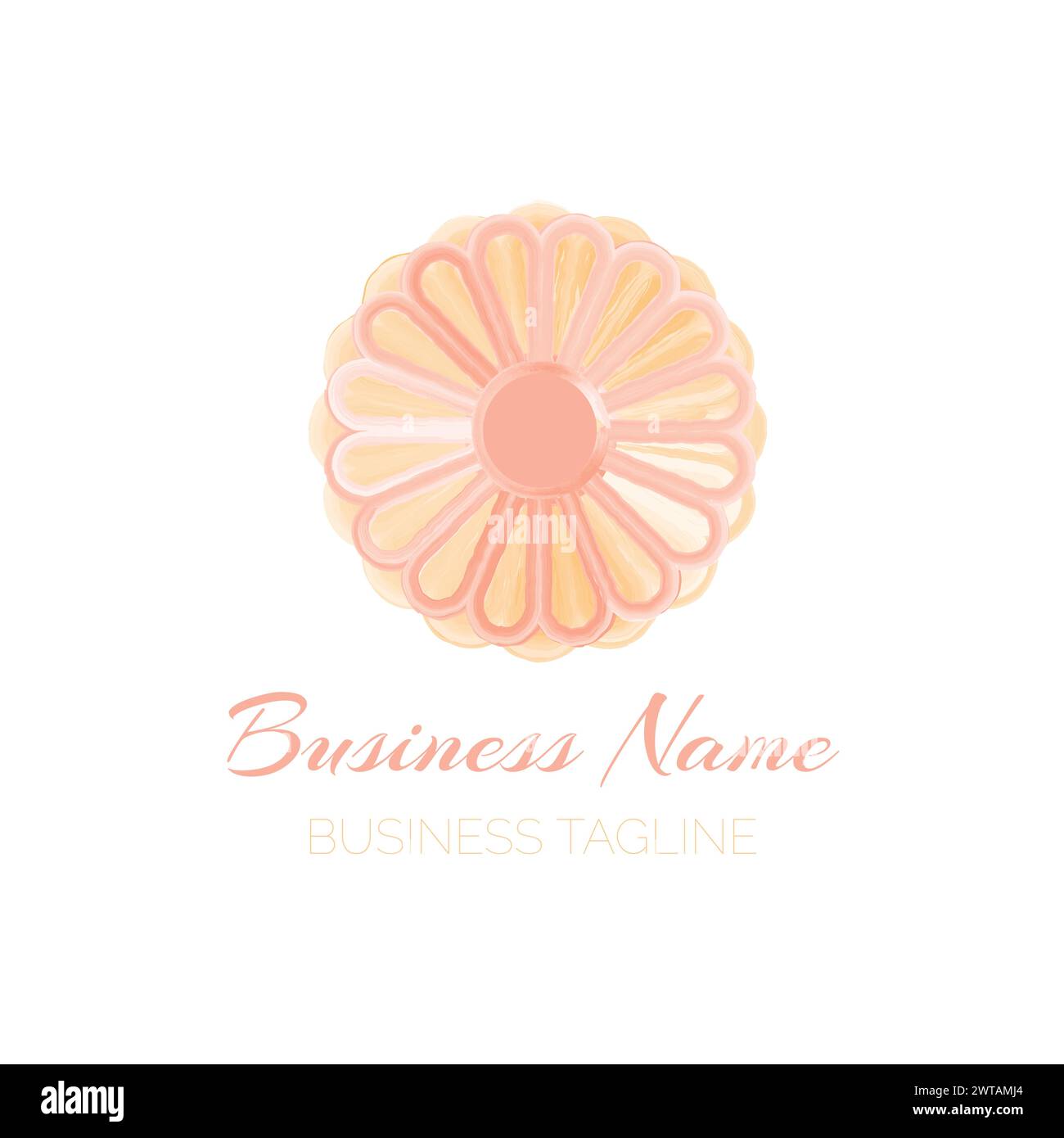 Peach orange watercolor texture Stock Vector Images - Alamy