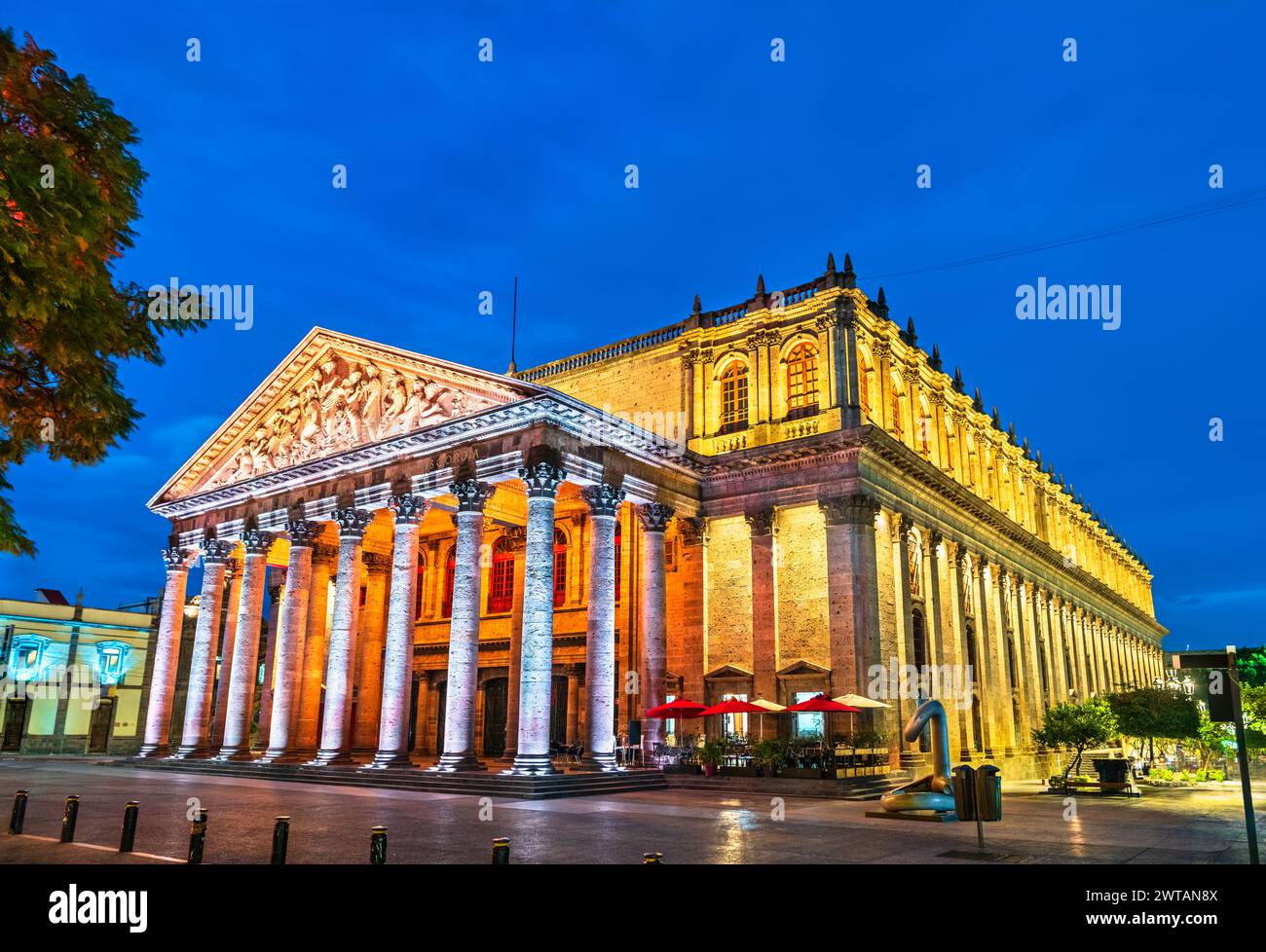 Teatro Degollado, a neoclassical Mexican theater in Guadalajara, Mexico ...