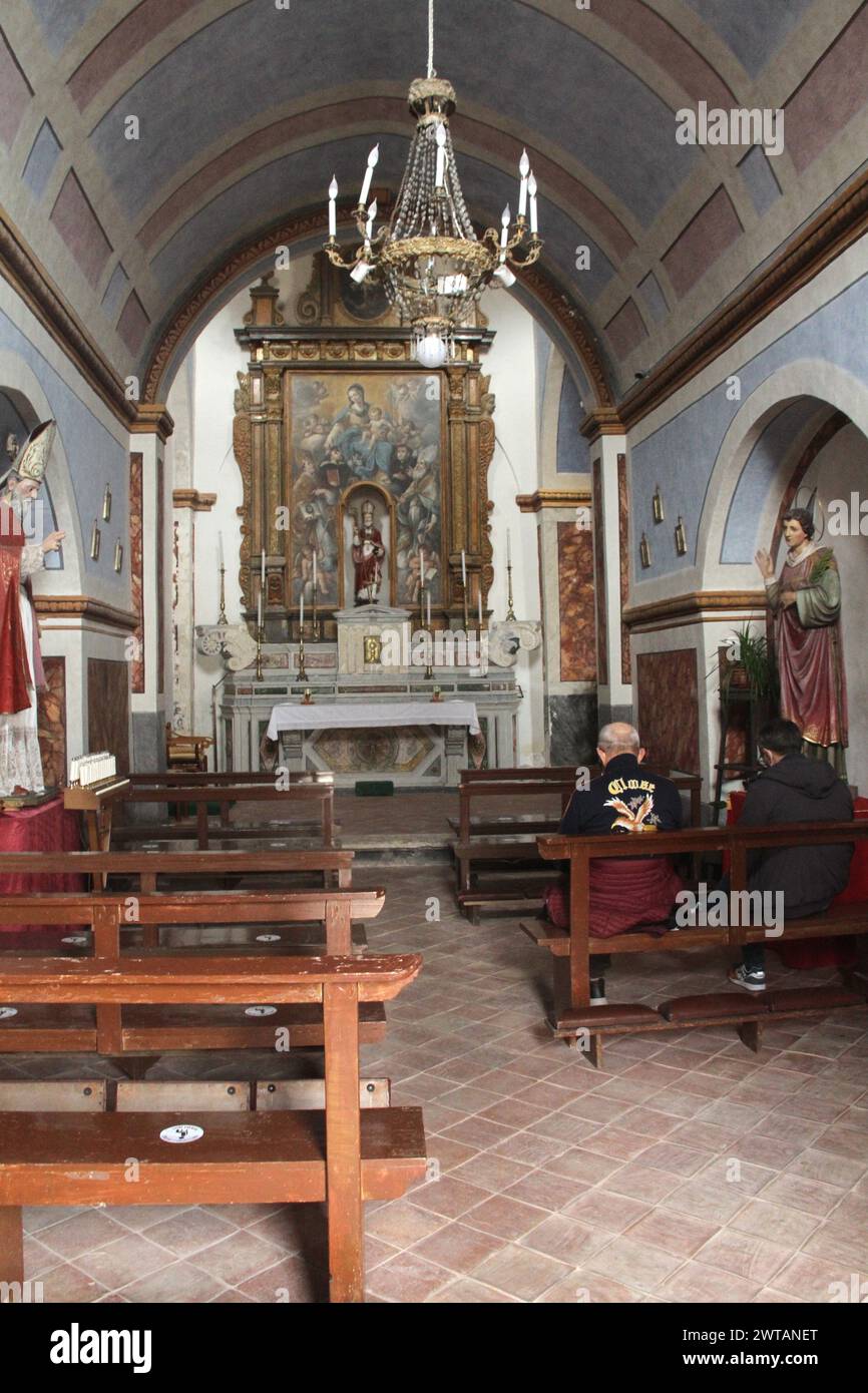 Matera, Italy. Interior of the 17th century Chiesa di San Biagio Stock ...