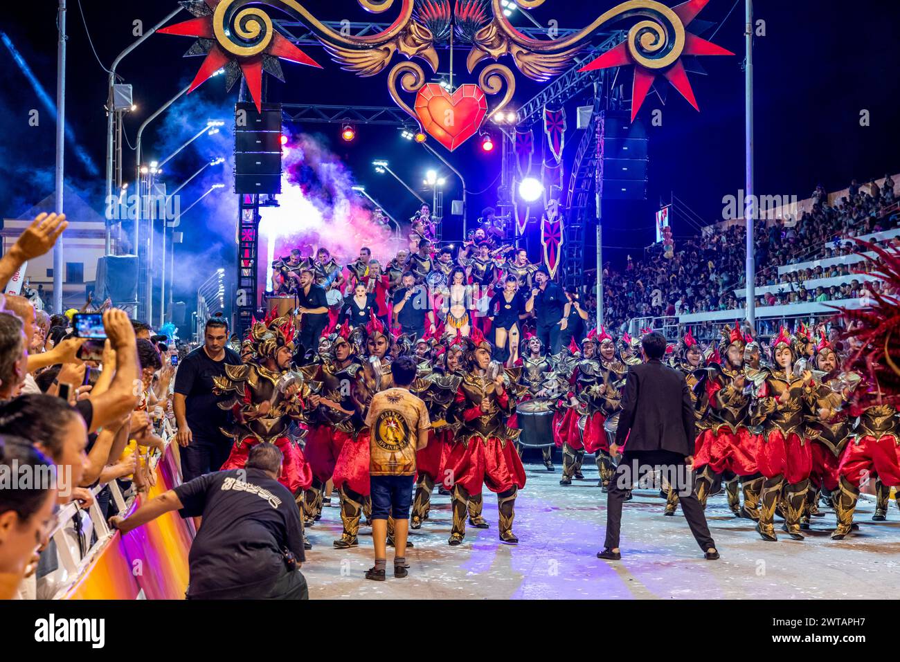 A Carnival Float and Drummers In The Corsodromo at The Annual Carnaval ...