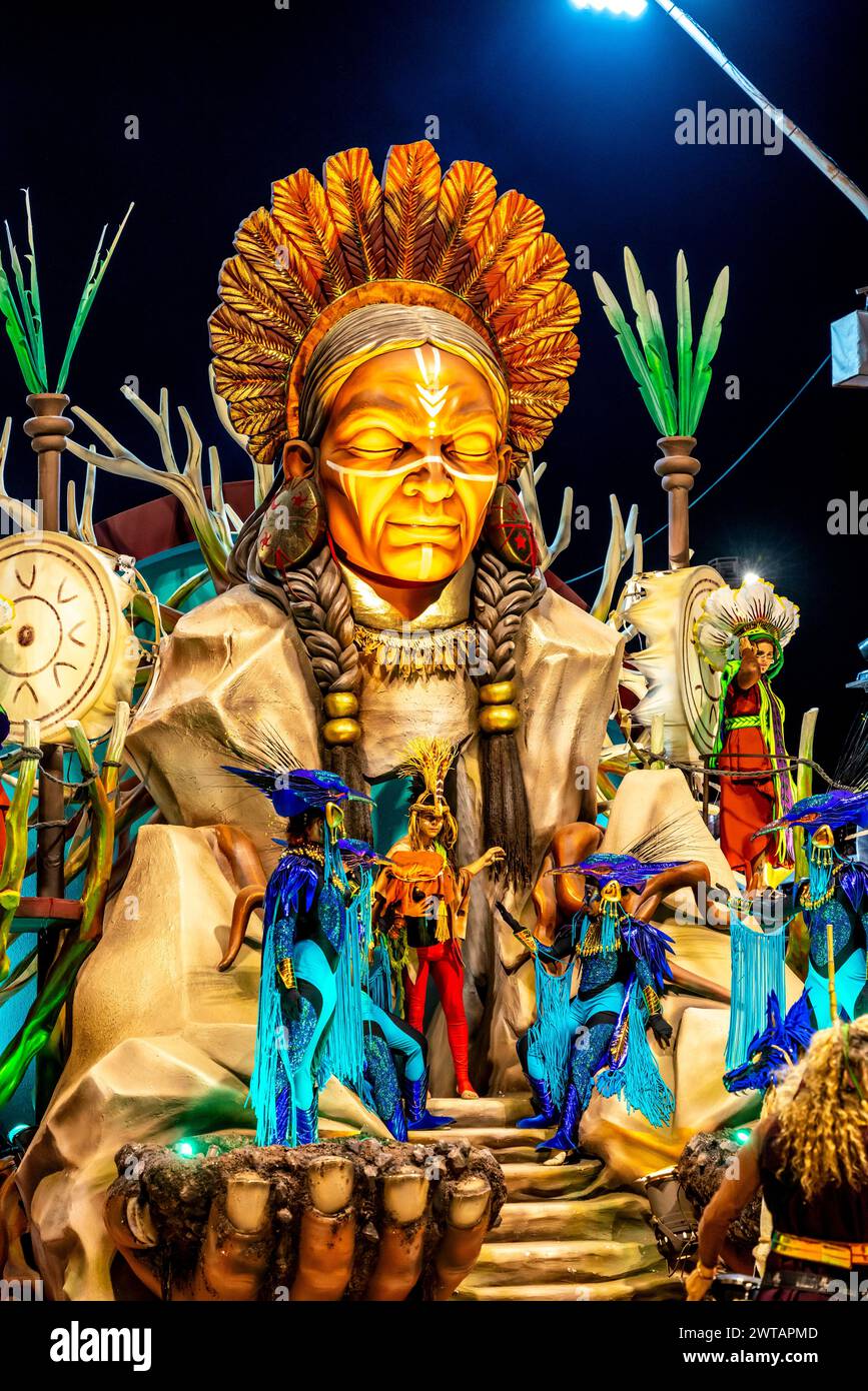 Argentine People In Costume Standing On A Carnival Float In The ...
