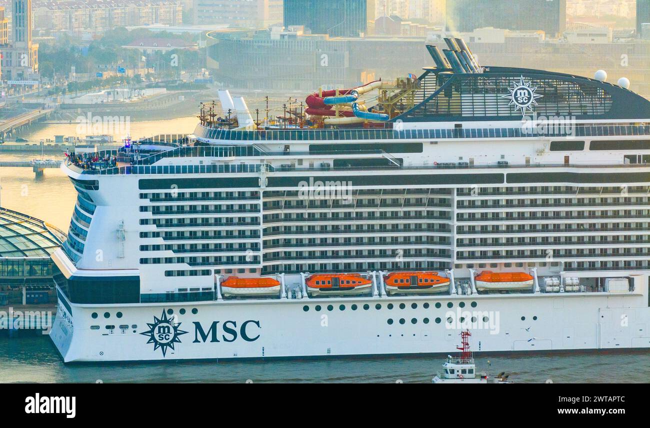 SHANGHAI, CHINA - MARCH 16, 2024 - MSC Bellissima, a member of MSC ...