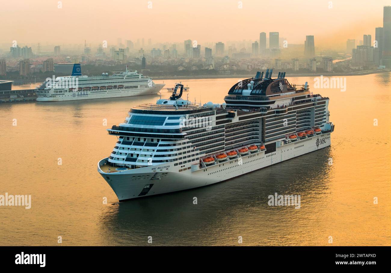 SHANGHAI, CHINA - MARCH 16, 2024 - MSC Bellissima, a member of MSC ...