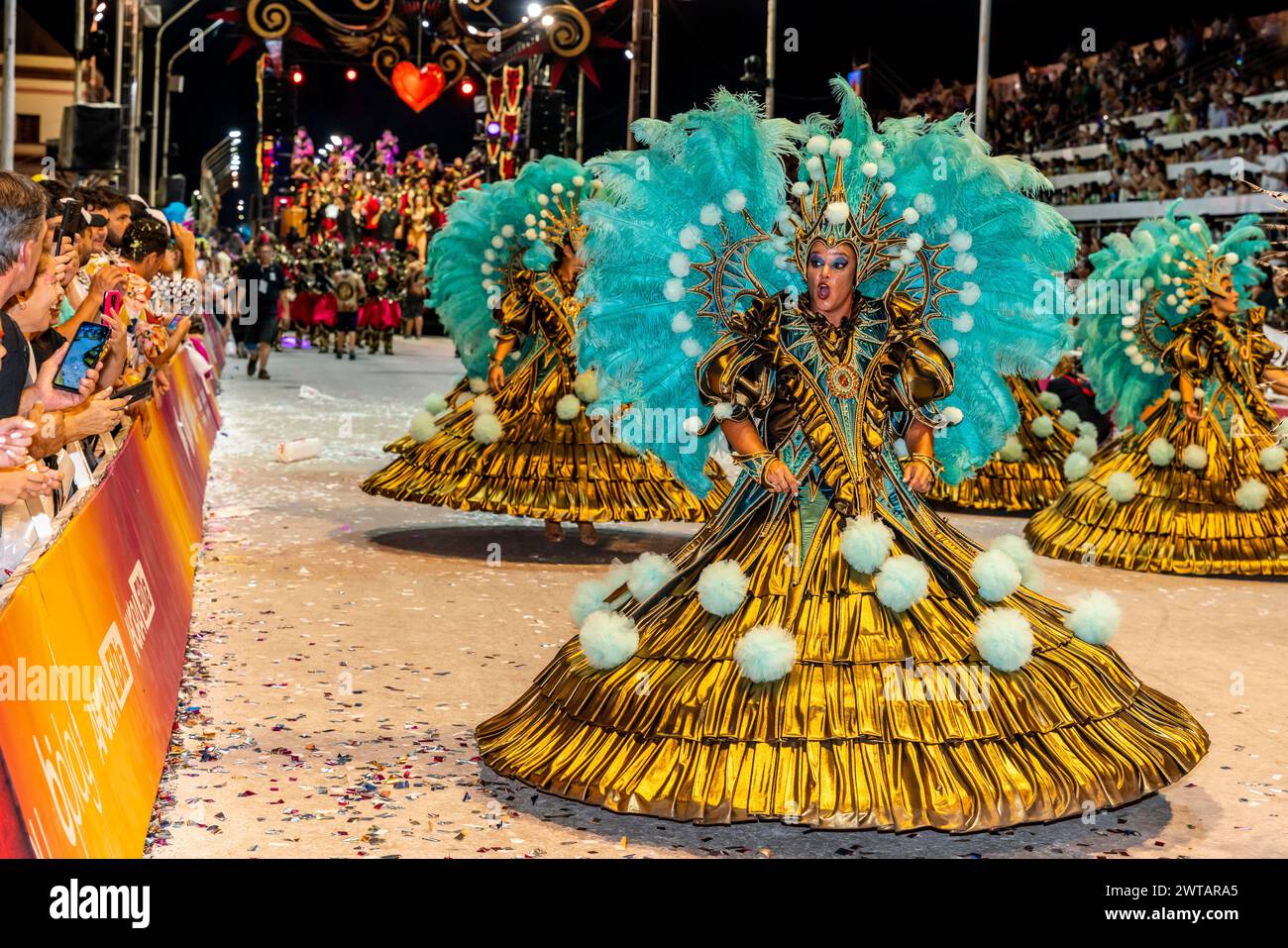 Local Women In Costume Take Part In The Annual Carnaval del Pais ...