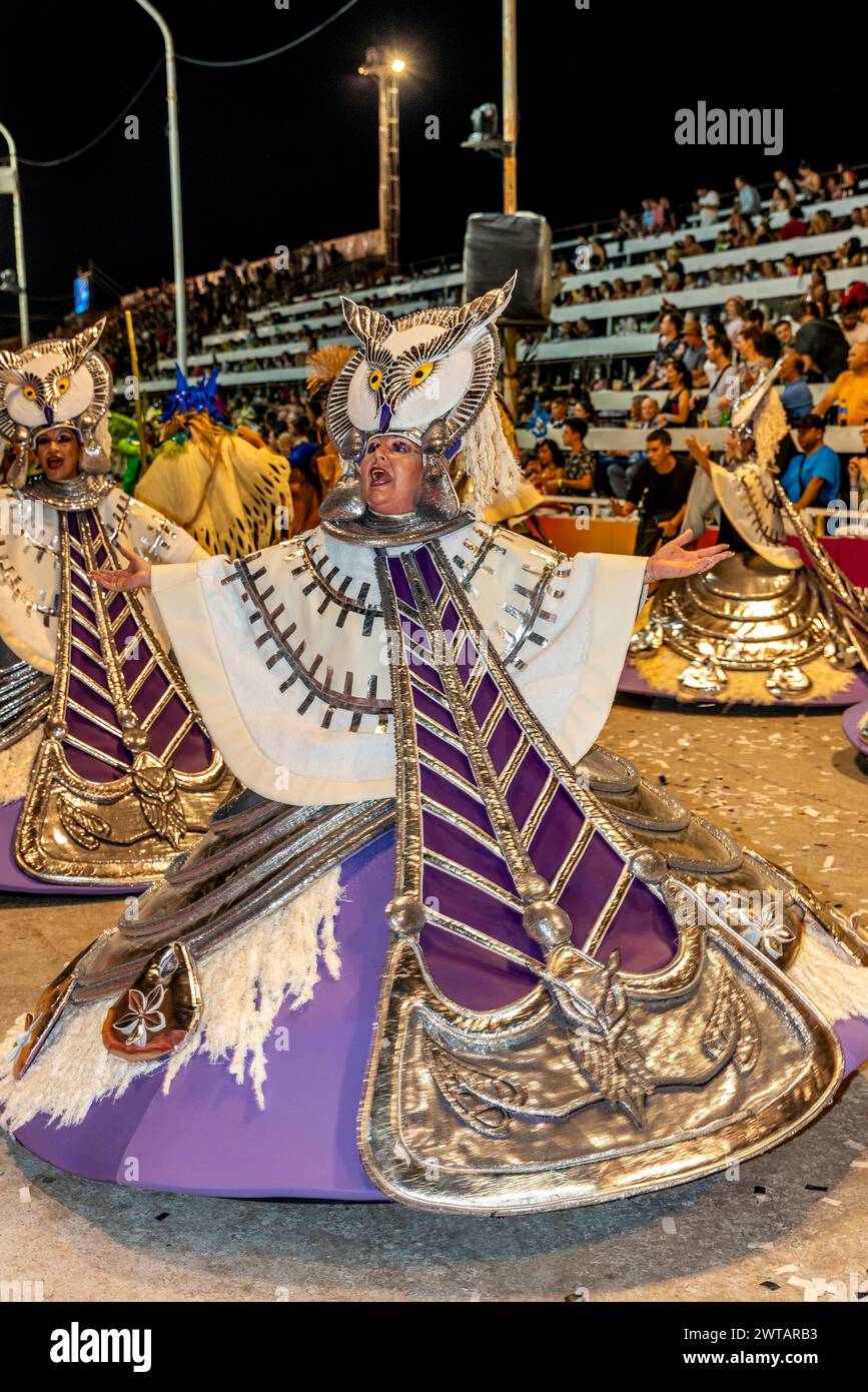 Local Women In Costume Take Part In The Annual Carnaval del Pais ...