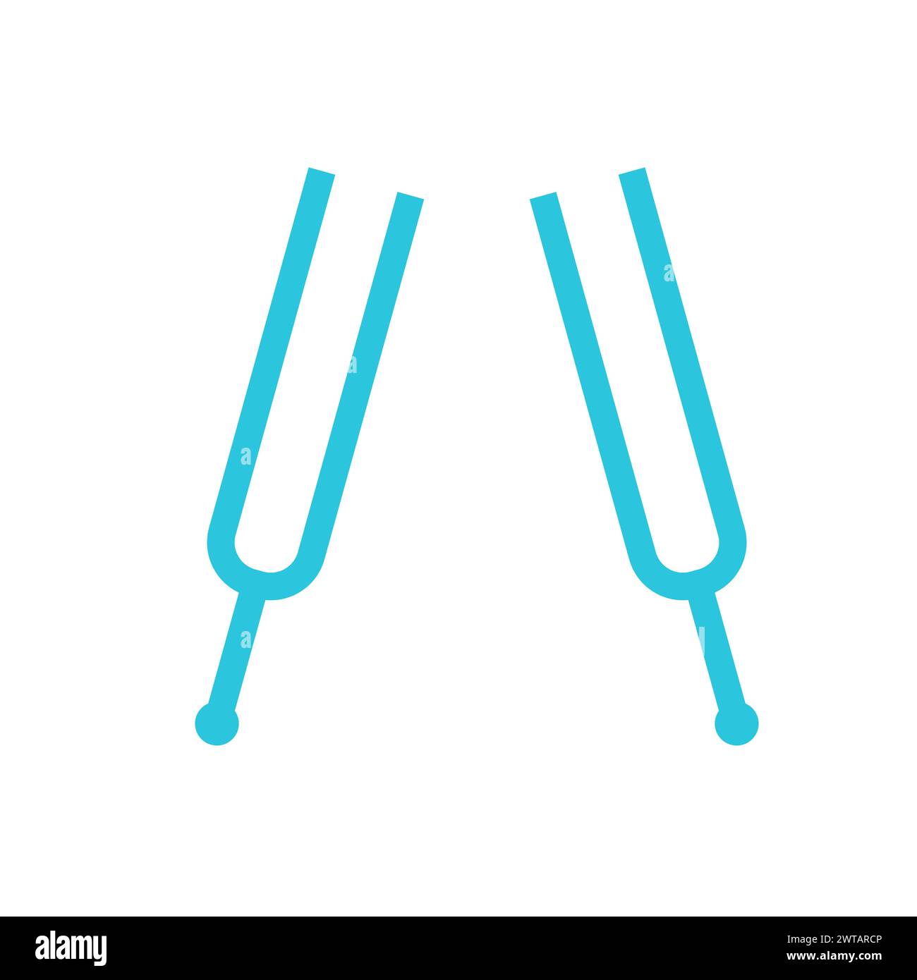 Two Tuning forks icon. From blue icon set Stock Vector Image & Art - Alamy