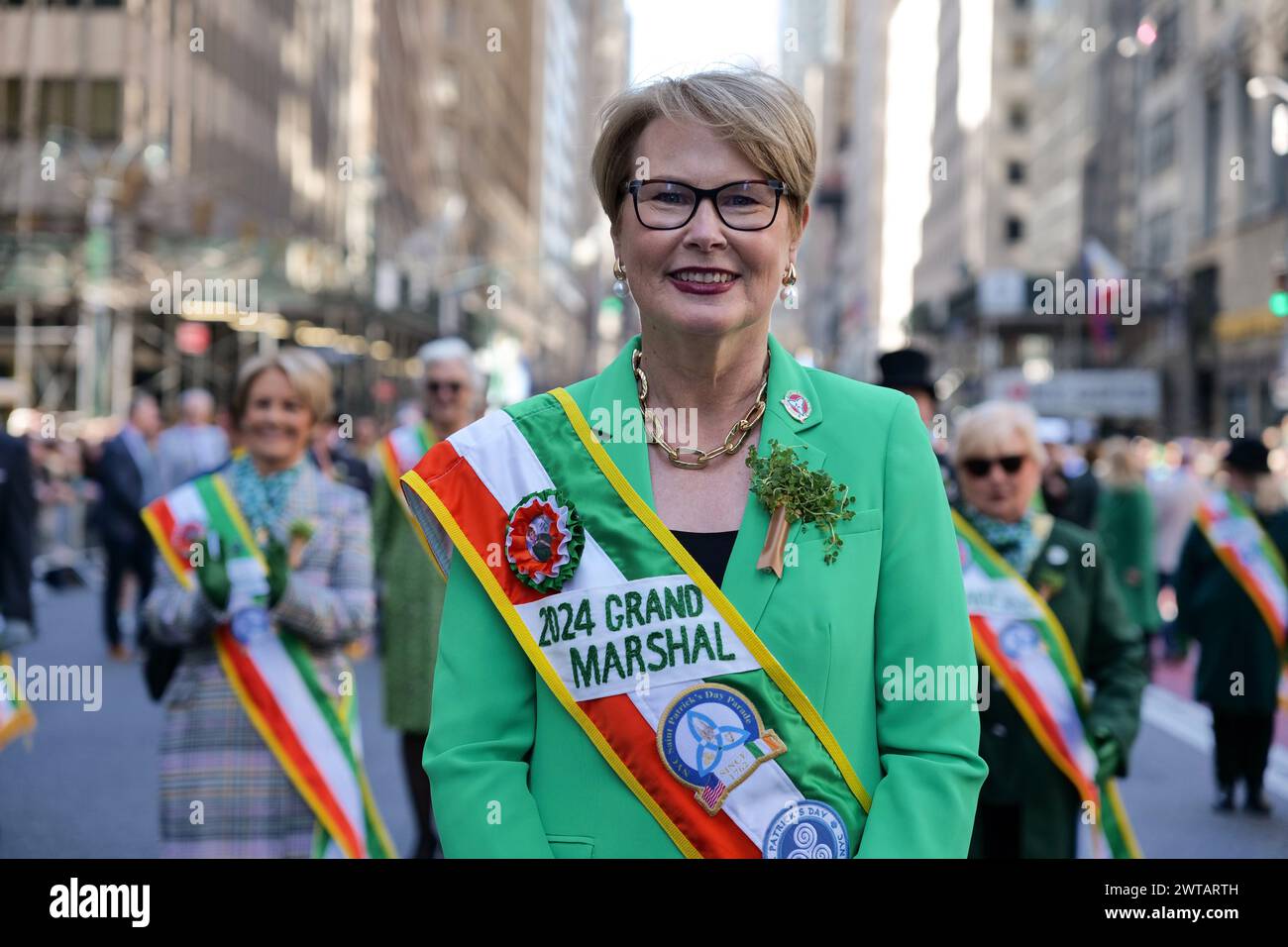 New York, New York, USA. 16th Mar, 2024. Grand Marshal Maggie Timoney ...