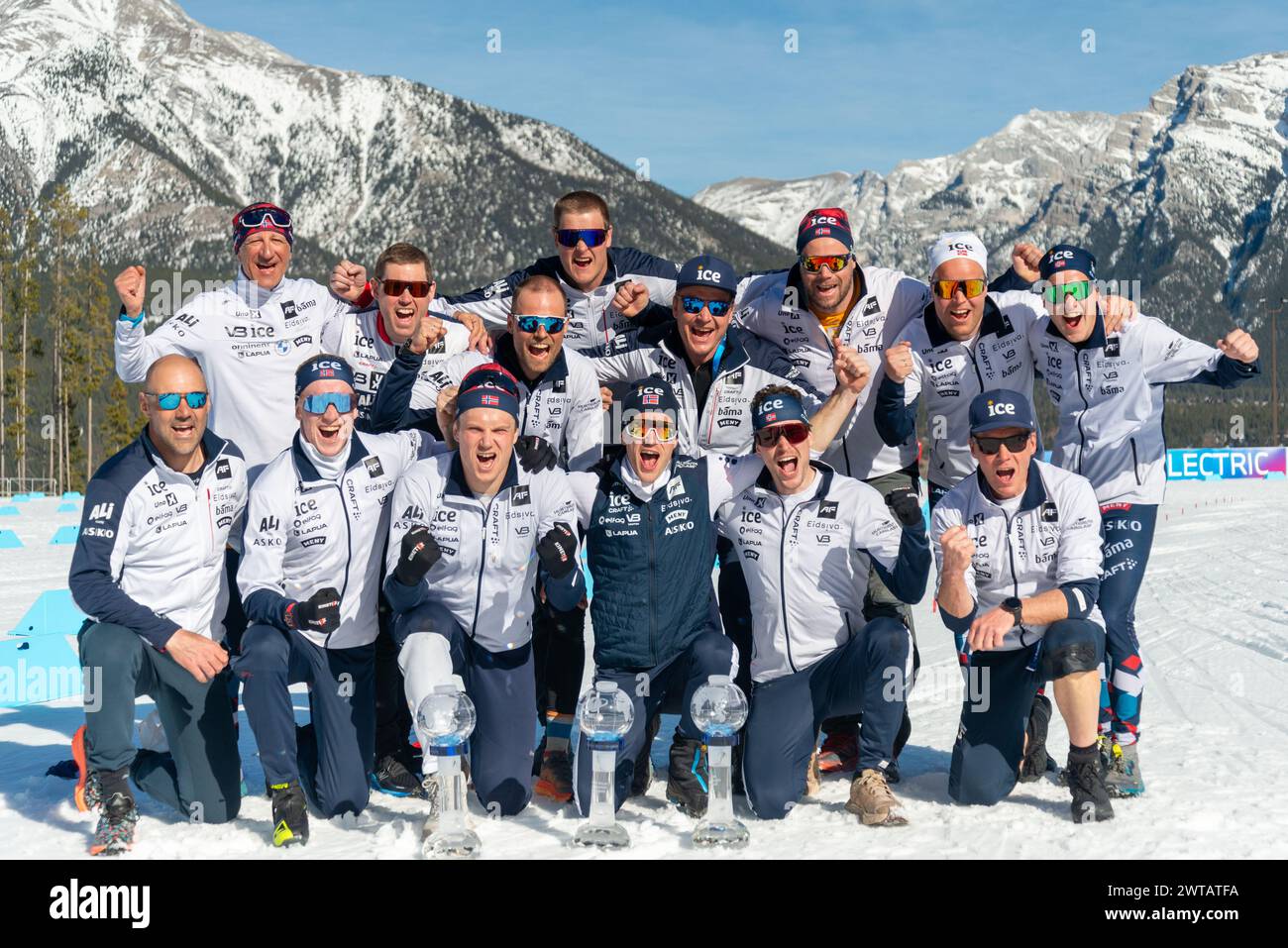 Canmore, Alberta, Canada. 16th March, 2024. Norwegian Men's Biathlon ...