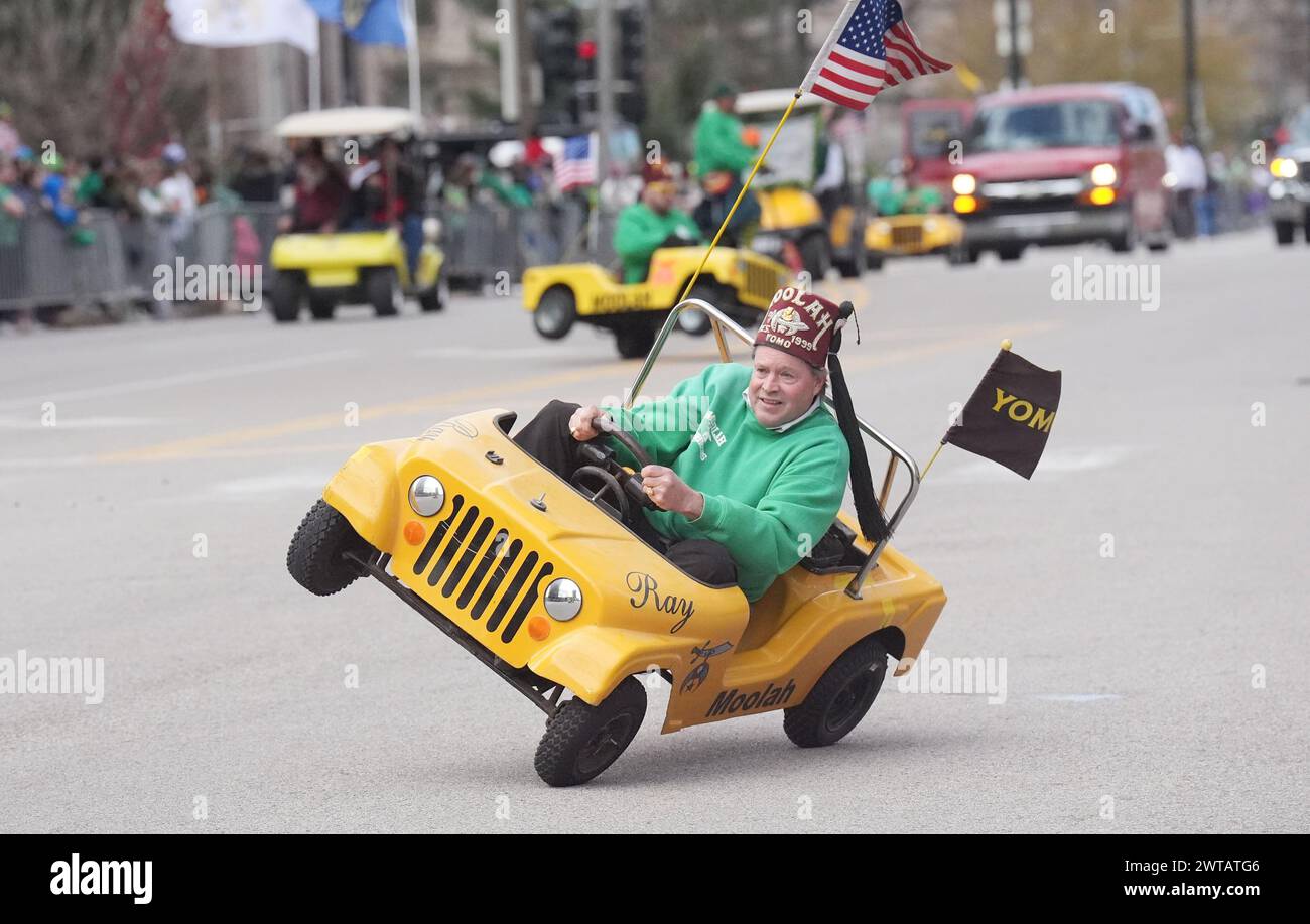 St. Louis, United States. 16th Mar, 2024. Moolah Shriners perform ...