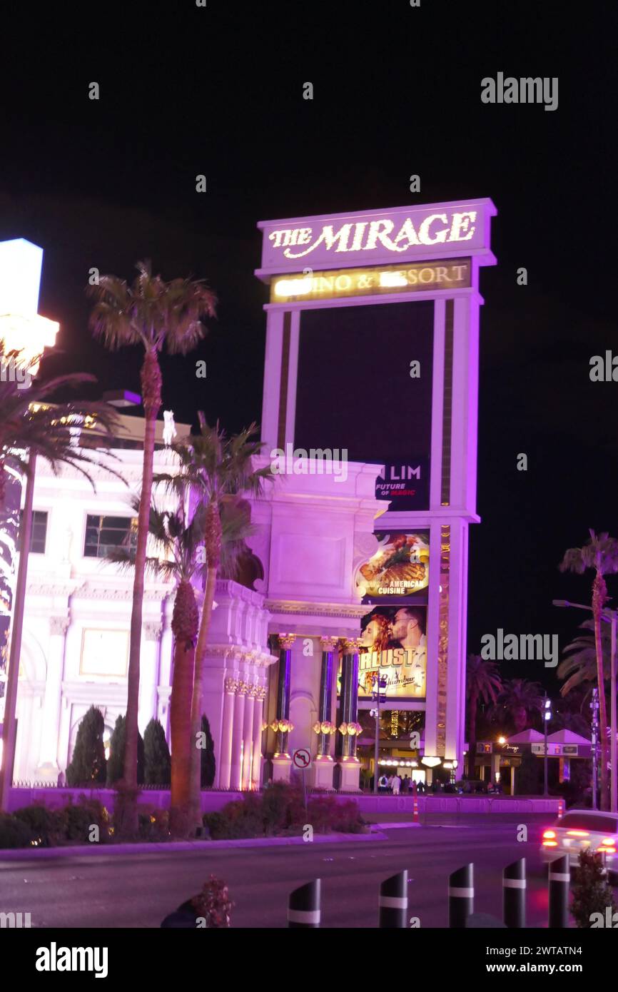 Las Vegas, Nevada, USA 7th March 2024 The Mirage Hotel & Casino on Las ...
