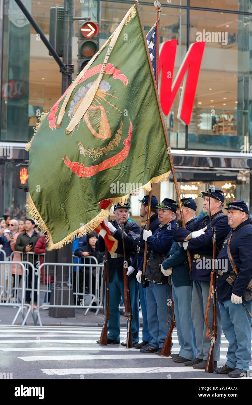Fifth Avenue, New York, USA, March 16, 2024 - 69th Fighting Irish ...