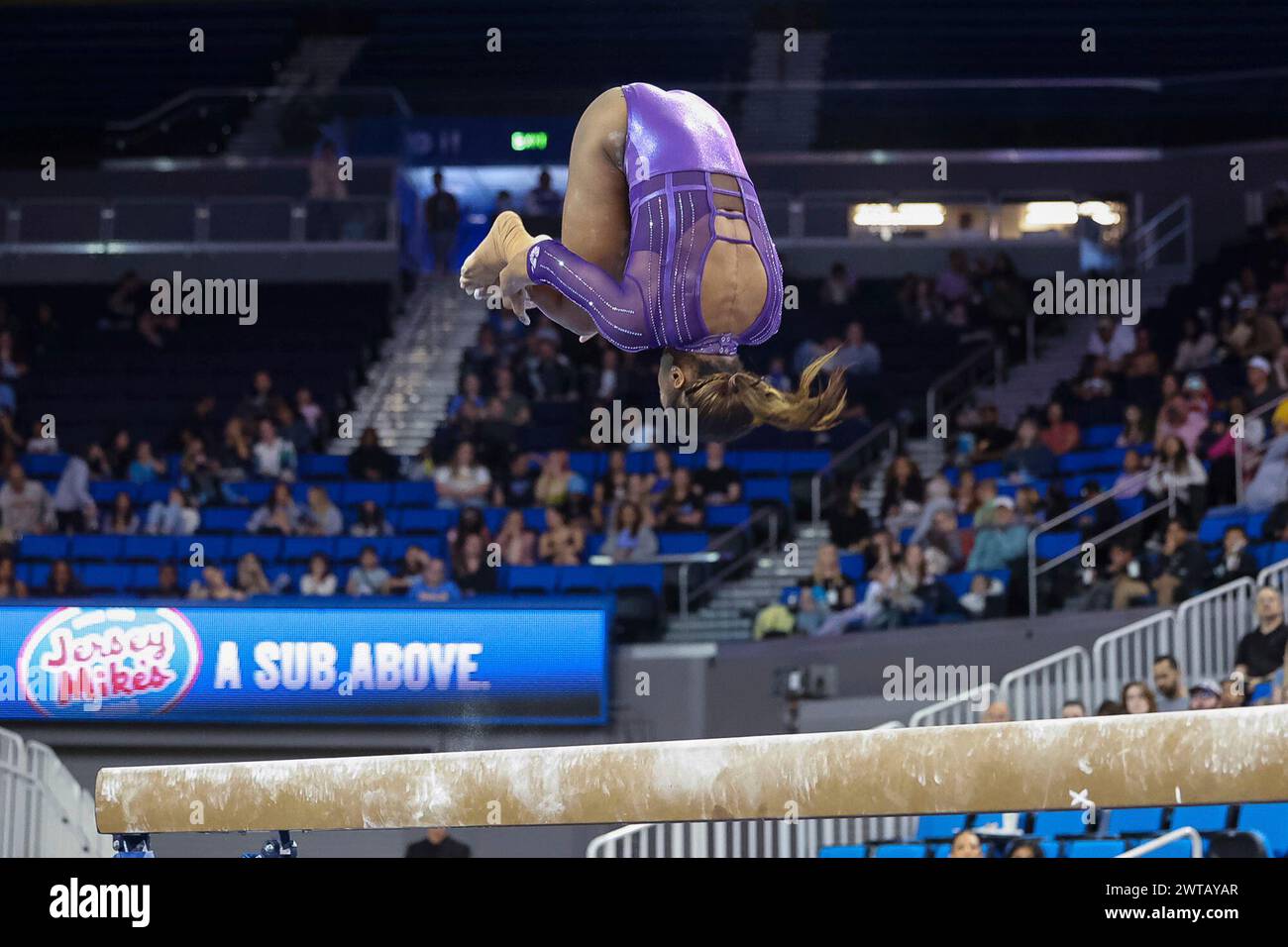 Clemson's Brie Clark performs her balance beam routine during the team ...