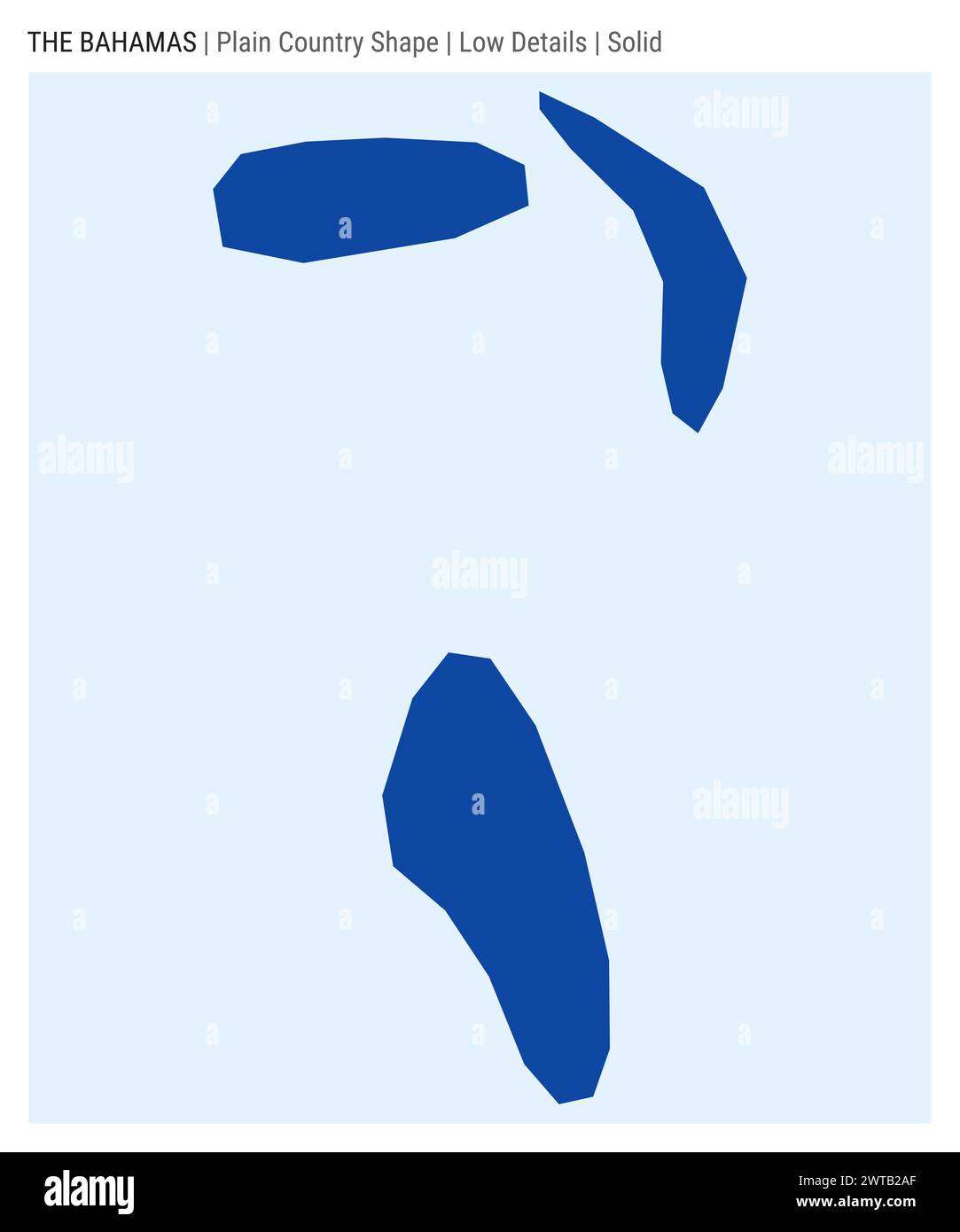 Bahamas plain country map. Low details. Solid style. Shape of Bahamas ...