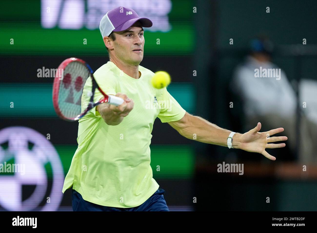 Tommy Paul, of the United States, returns to Daniil Medvedev, of Russia ...