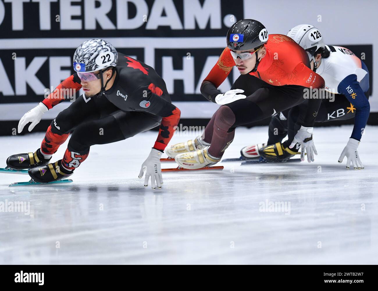 Rotterdam, Netherlands. 16th Mar, 2024. Liu Shaolin (C) of Team China ...