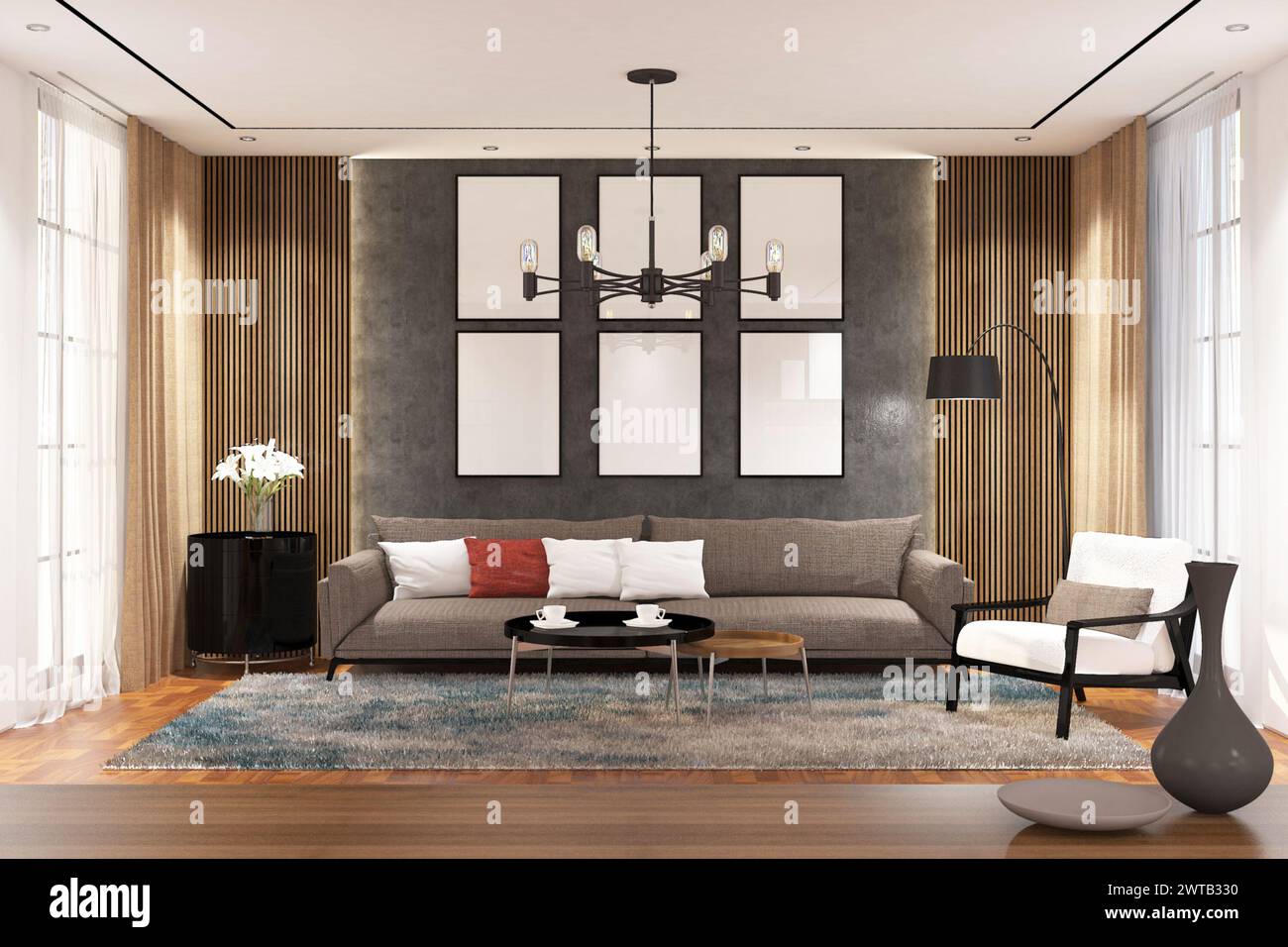 Geometry art living room hi-res stock photography and images - Alamy