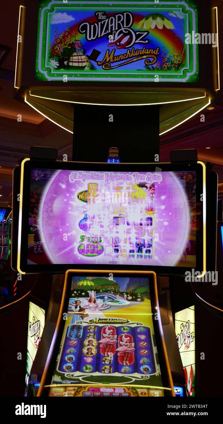 Las Vegas, Nevada, USA 7th March 2024 The Wizard of Oz Munchkinland ...