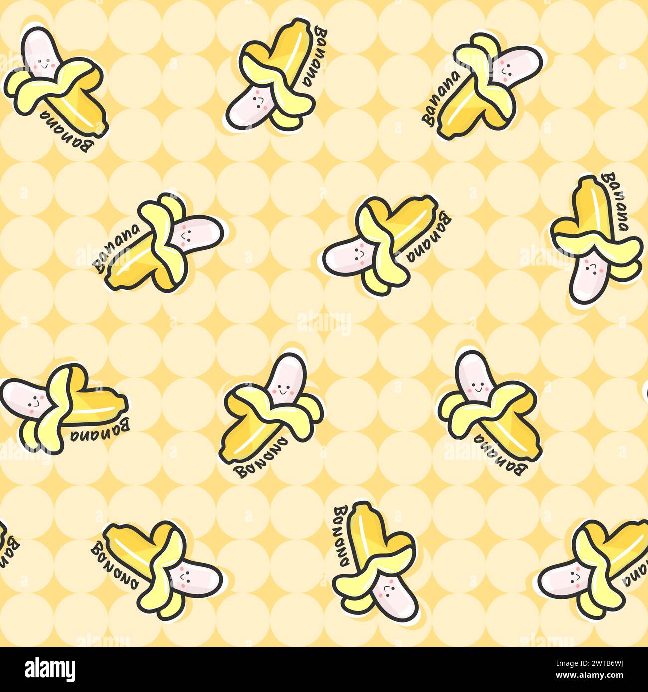 Happy banana texture vector Stock Vector Images - Alamy