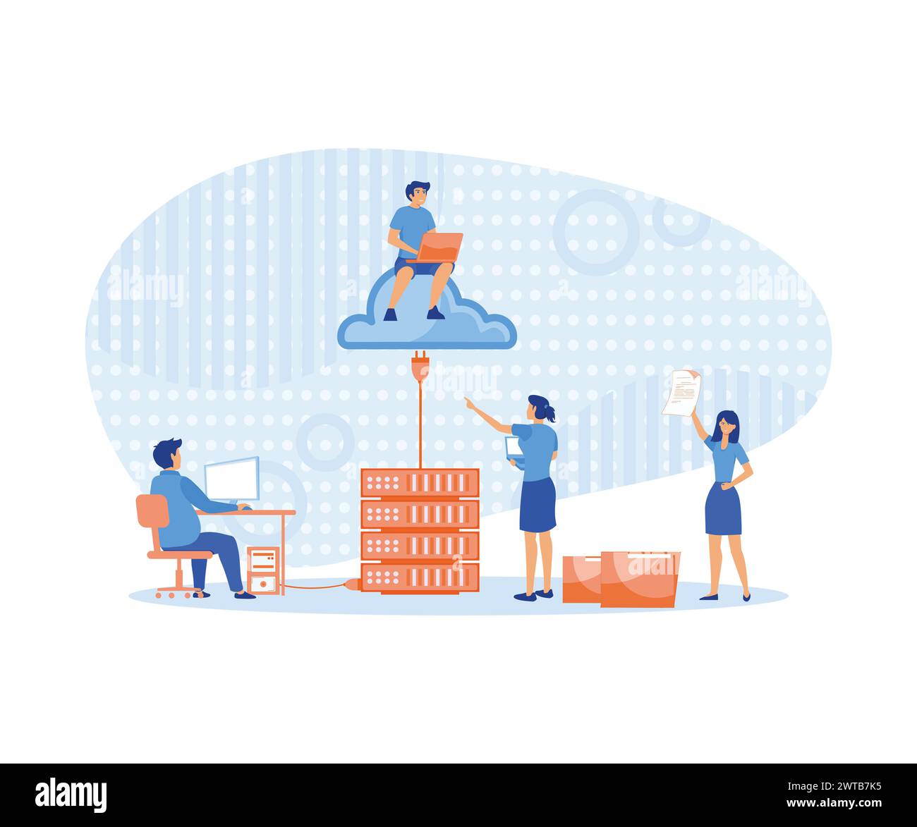 It business meeting server Stock Vector Images - Alamy