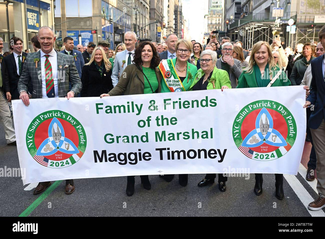 Photo by: zz/NDZ/STAR MAX/IPx 2024 3/16/24 Grand Marshal Maggie Timoney ...