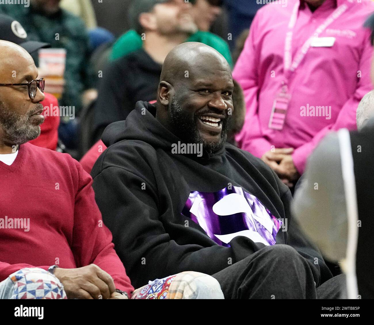 MAR 16 2024: Shaq makes an appearance at the Big 12 Tournament Finals ...