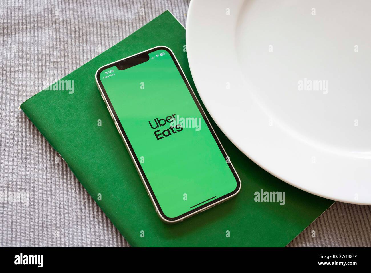 Japan. 17th Mar, 2024. In this photo illustration, the Uber Eats app seen displayed on a mobile ...