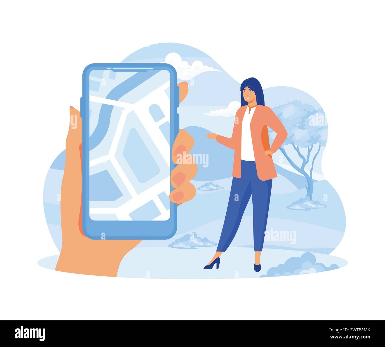 Geofencing technology Stock Vector Images - Alamy