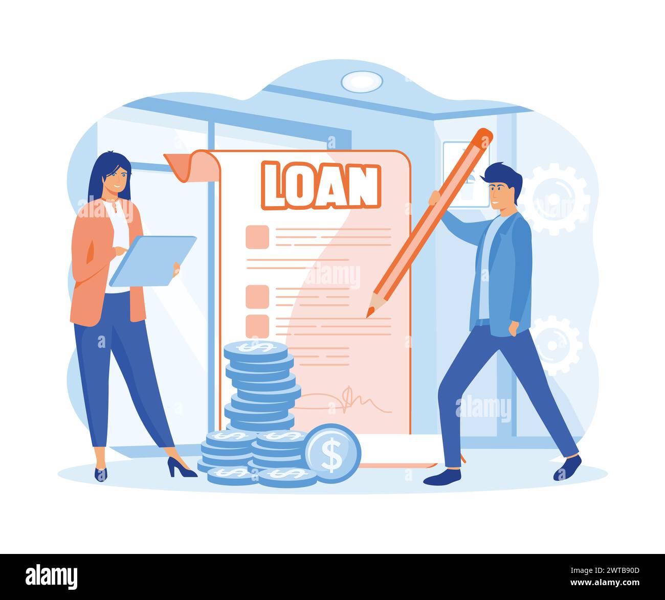 Bank help Stock Vector Images - Alamy