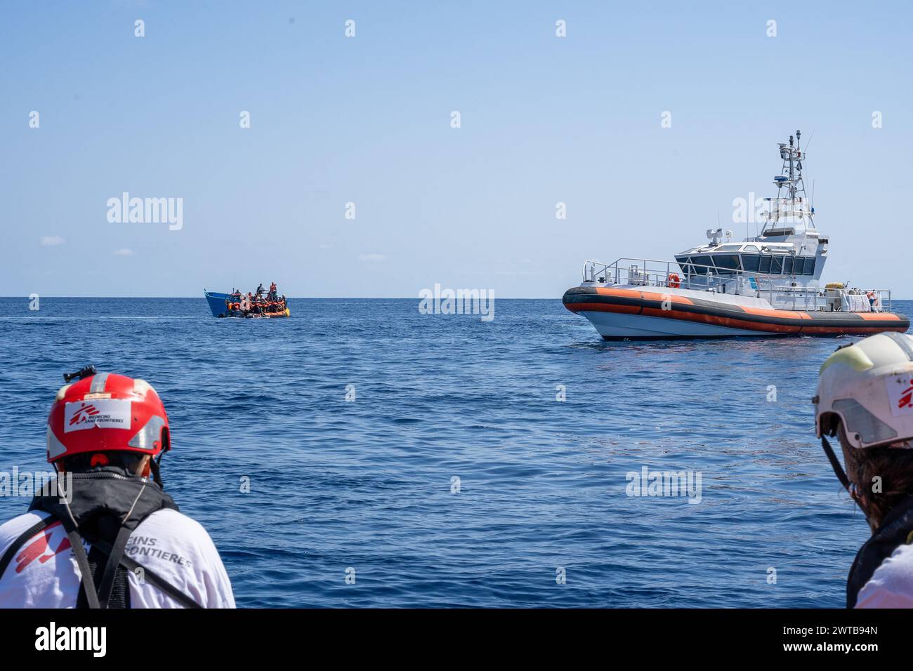 Libyan Sar Zone, Libya. 16th Mar, 2024. The Libyan coast guard ...