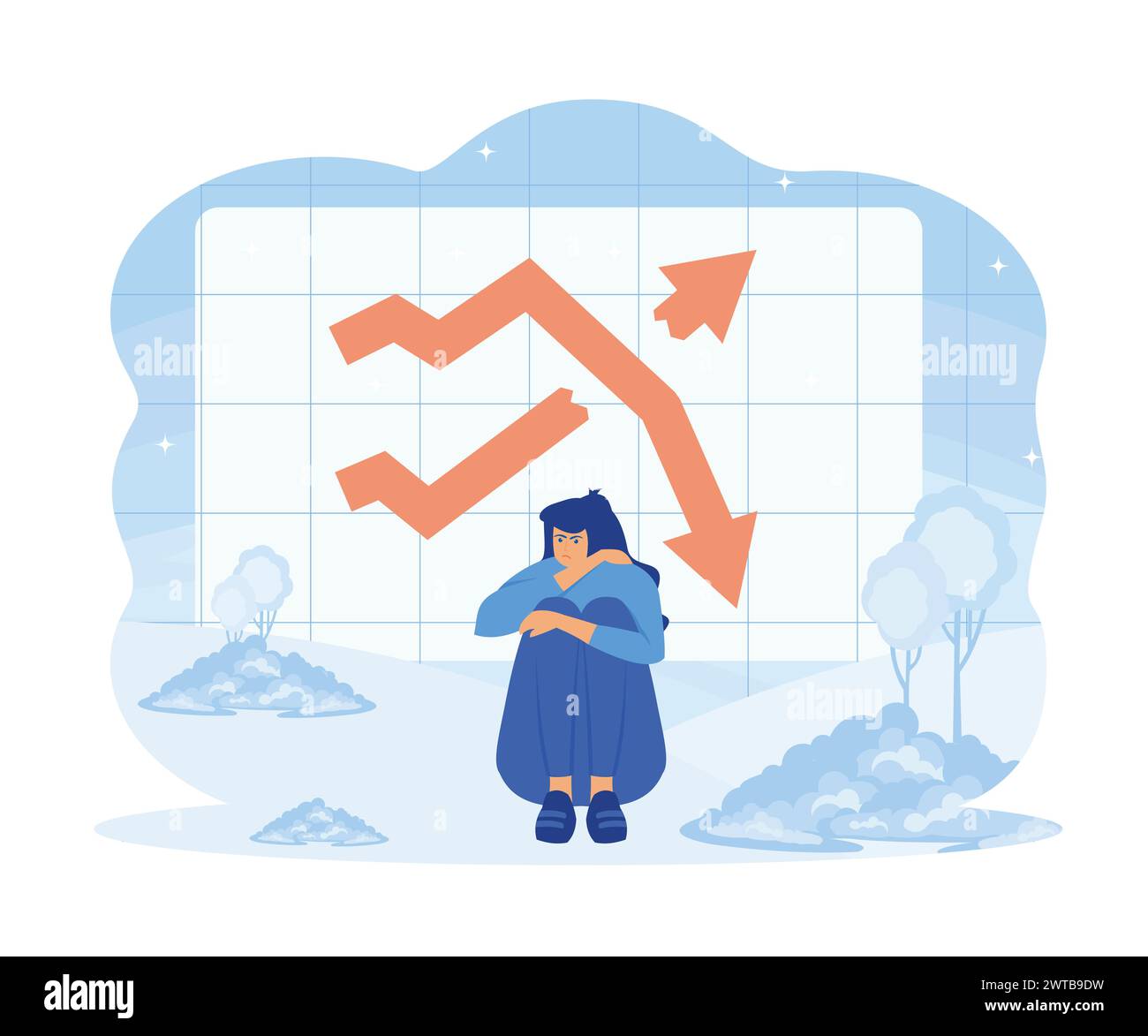Sad profit Stock Vector Images - Alamy