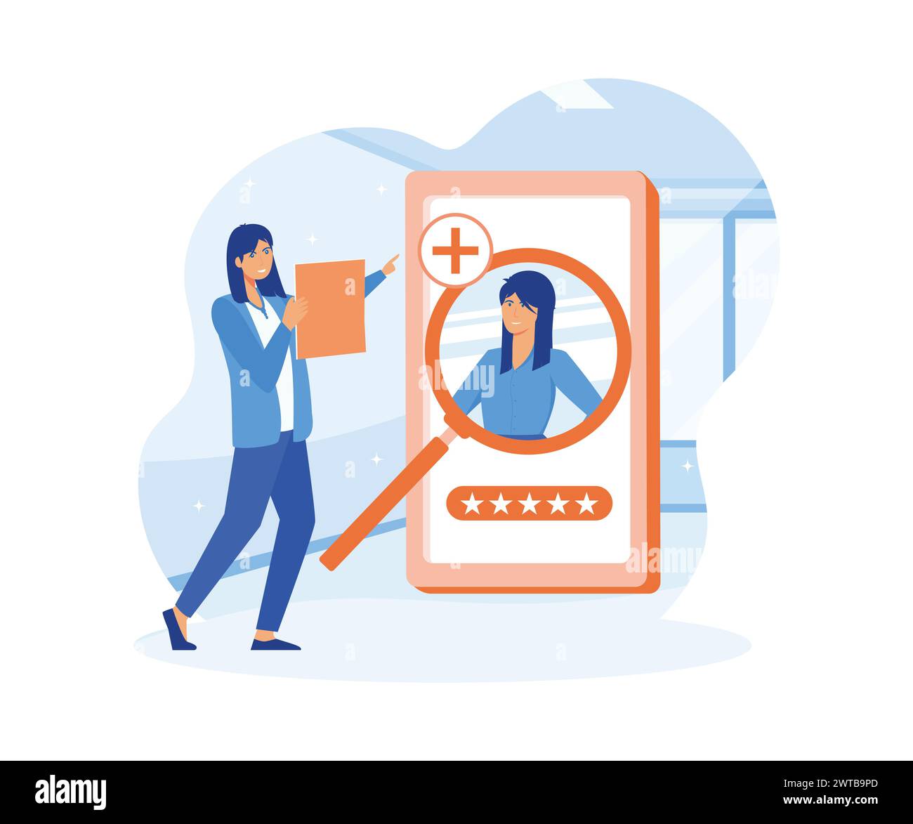 Job recruitment process, Reading CV and giving job candidate review ...