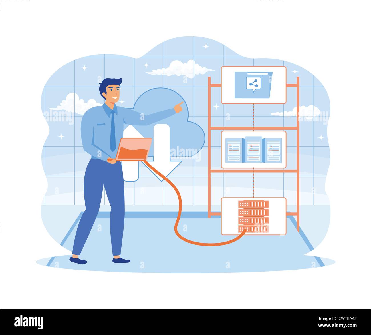 Man with file Stock Vector Images - Alamy