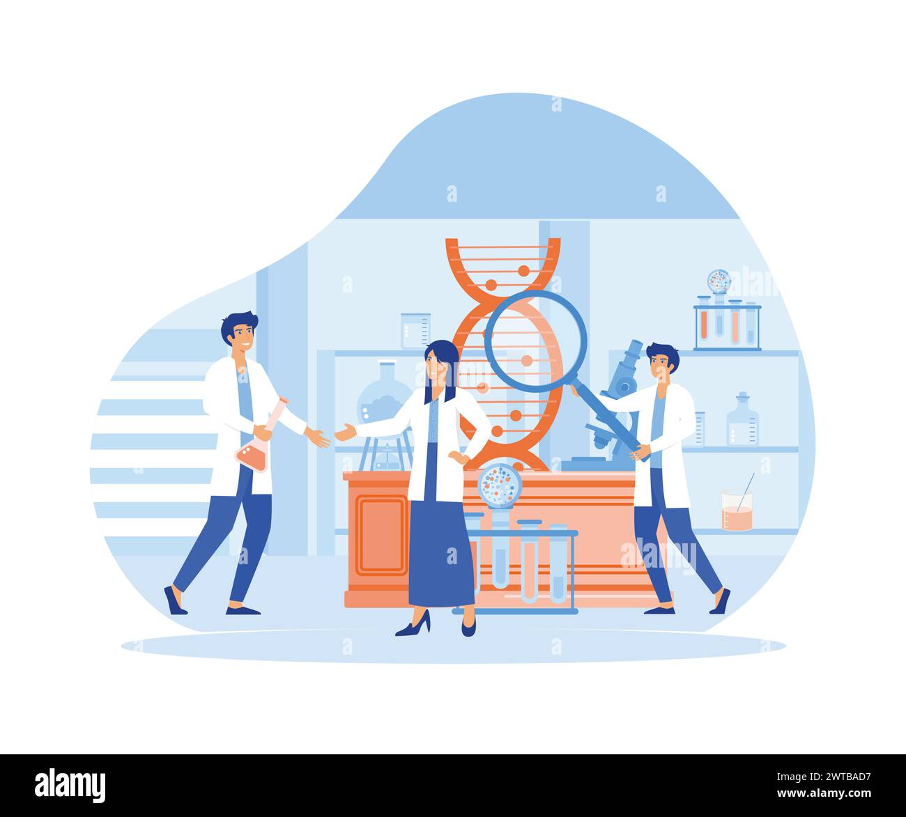 Bio technology in laboratory Stock Vector Images - Alamy