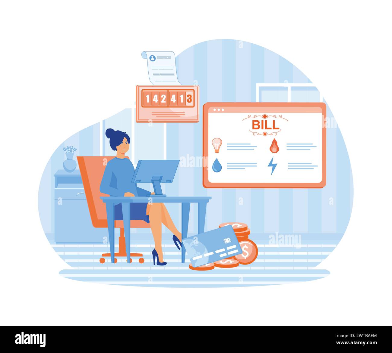 Save on energy bill Stock Vector Images - Alamy