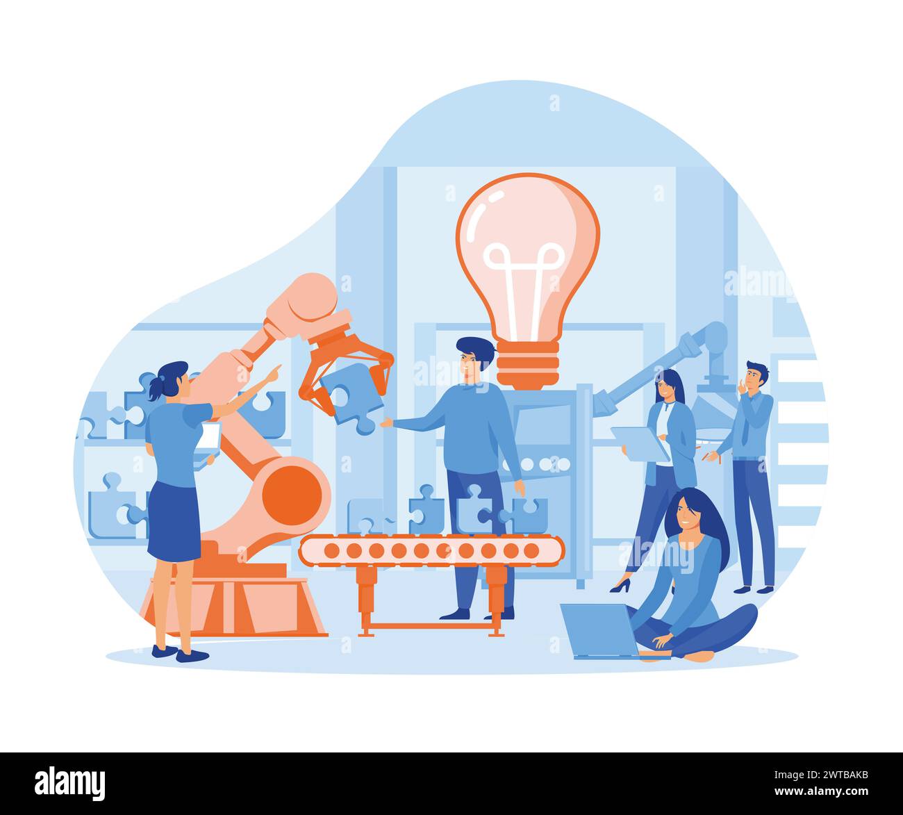 Brainstorming Business Concept For Teamwork Finding New Solutions Generating And Generating