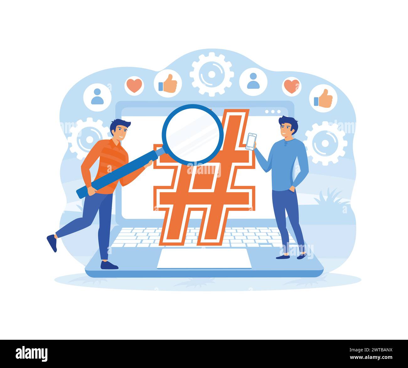 Businessman using tablet mobile Stock Vector Images - Alamy