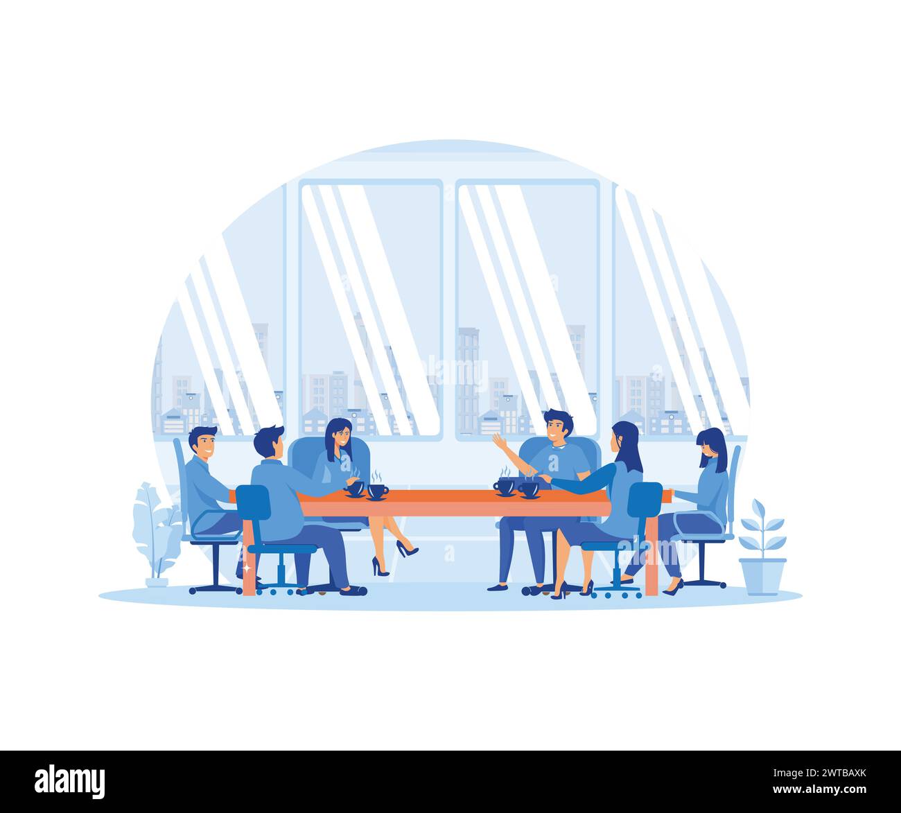 Business Meeting concept. People congratulating colleague with business ...