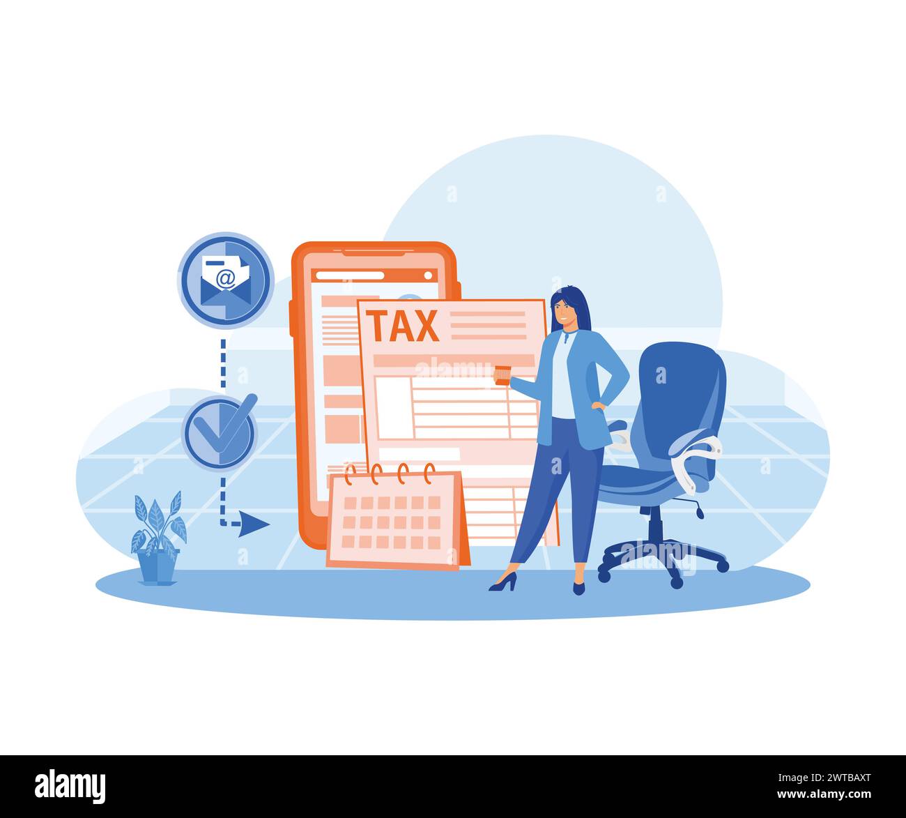 Woman tax bill Stock Vector Images - Alamy