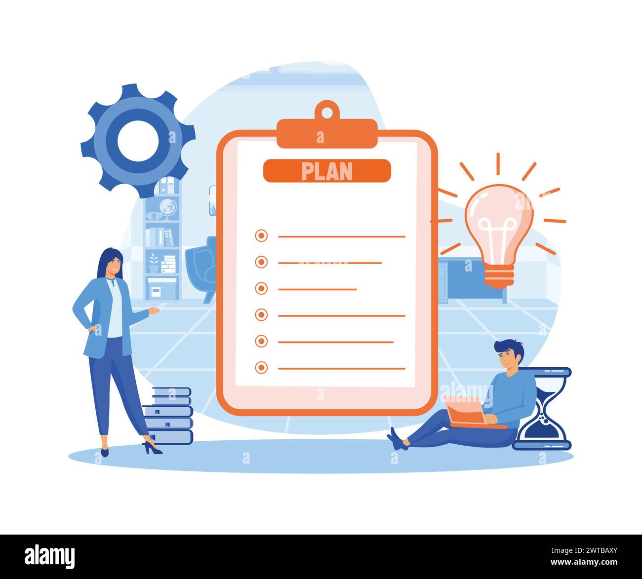 Business planning concept. Business presentation task app, teamwork ...