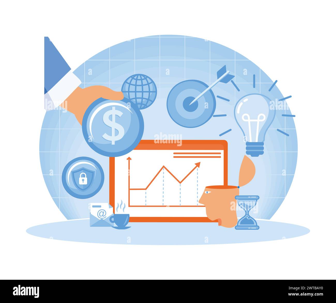 Increase in turnover Stock Vector Images - Alamy